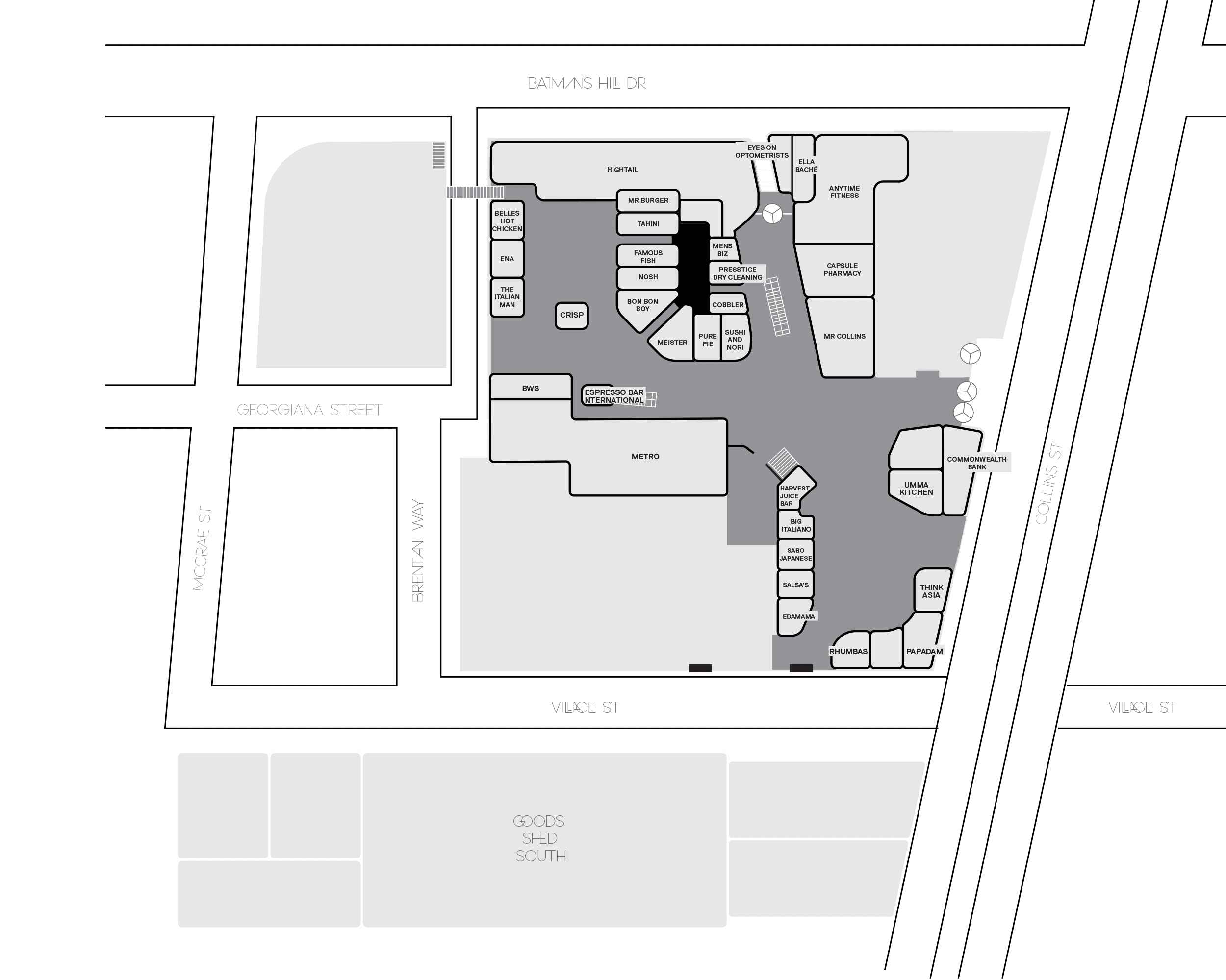 Map of Retailers – Collins Square