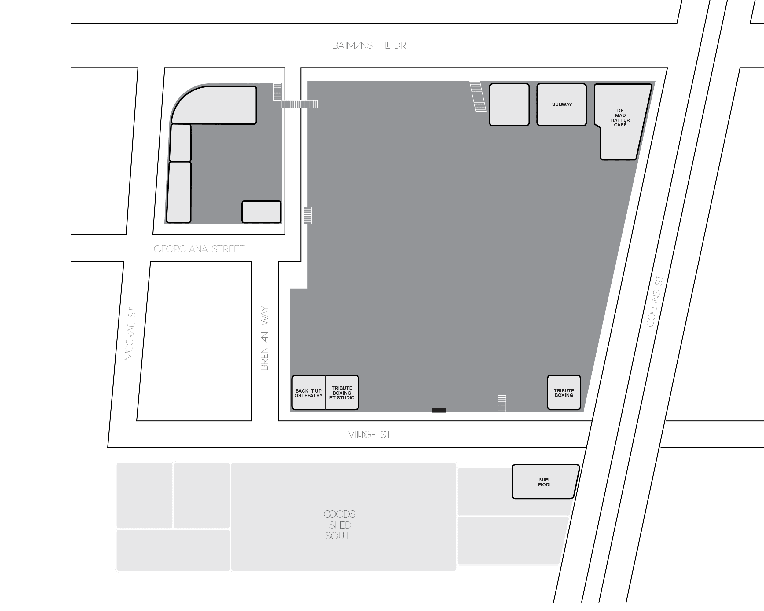 Map of Retailers – Collins Square